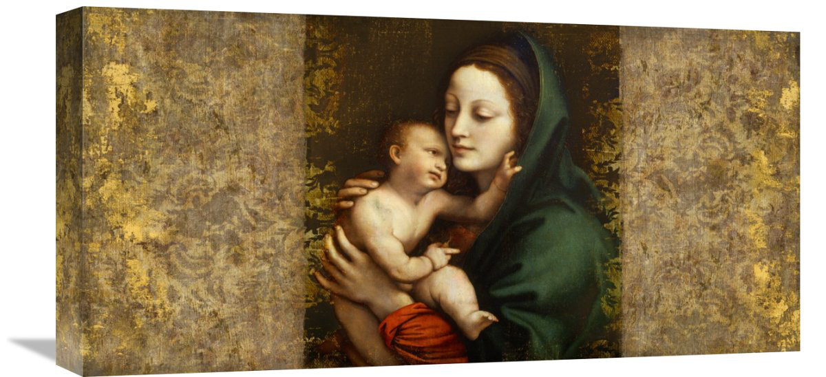 Global Gallery 'Holy Virgin (Italian School)' by Simon Roux Painting Print on Wrapped Canvas ...